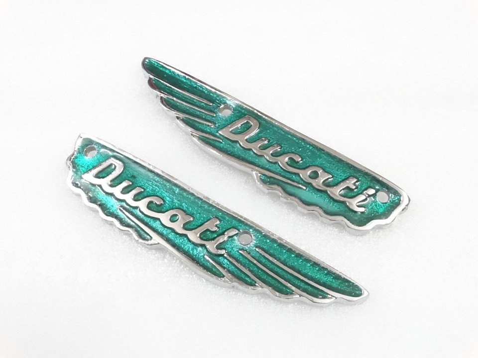 Ducati Scrambler Petrol Gas Fuel Tank Badge Motiv Emblem Set Alloy # ...