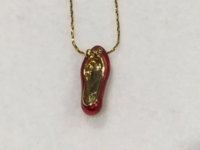 RUBY RED SLIPPER High Heel Necklace DORTHY WIZARD OF OZ Red Enamel Shoe ...