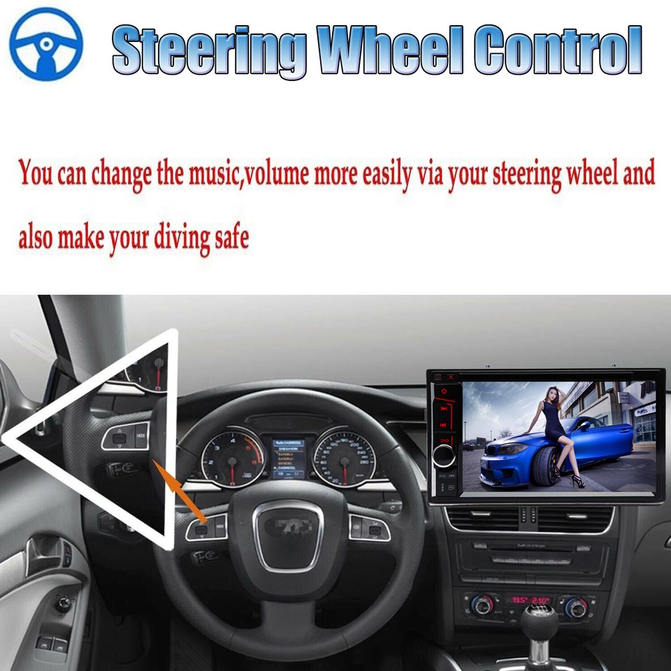 Car Stereo Radio for GPS CD DVD USB Player 2DIN Mirror Link for IOS ...