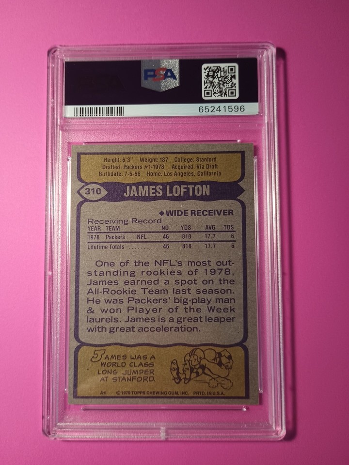 1979 Topps James Lofton Rookie Card RC #310 PSA 7 Packers HOF | eBay