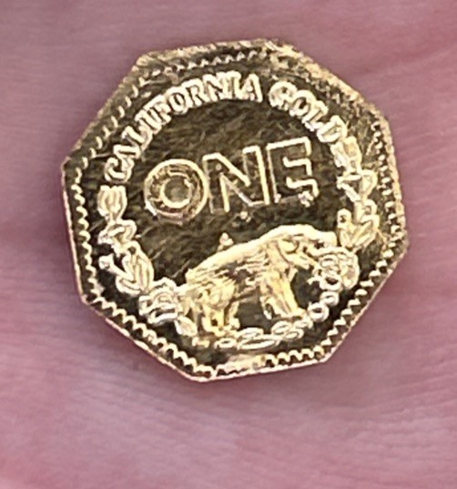 1898 Indian octagon one dollar California gold token | eBay