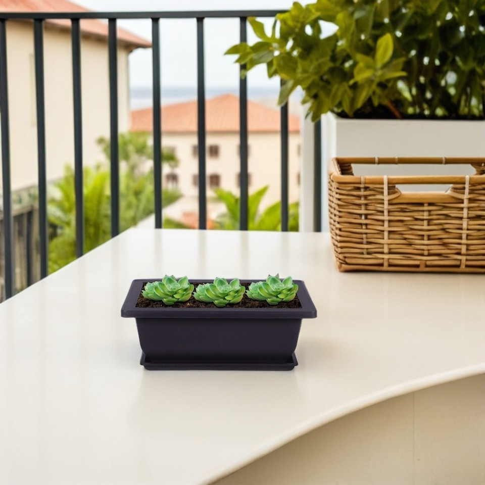 5 Pcs Potted Plant Plastic Planter Rectangle Pots for Succulents | eBay ...