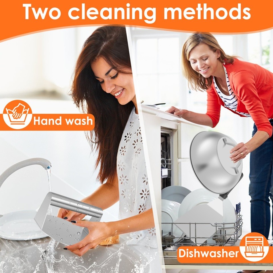 Smashed Burger Kit - Burger and Metal Spatula for Flat Top Grill1064 ...