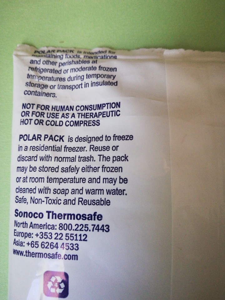 2 ThermoSafe Polar Packs Ice Gel Packs long lasting Reusable | eBay