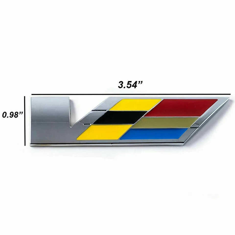 Cadillac CTS SRX STS ATS V Emblem 3D Metal Rear Trunk Fender Badge ...