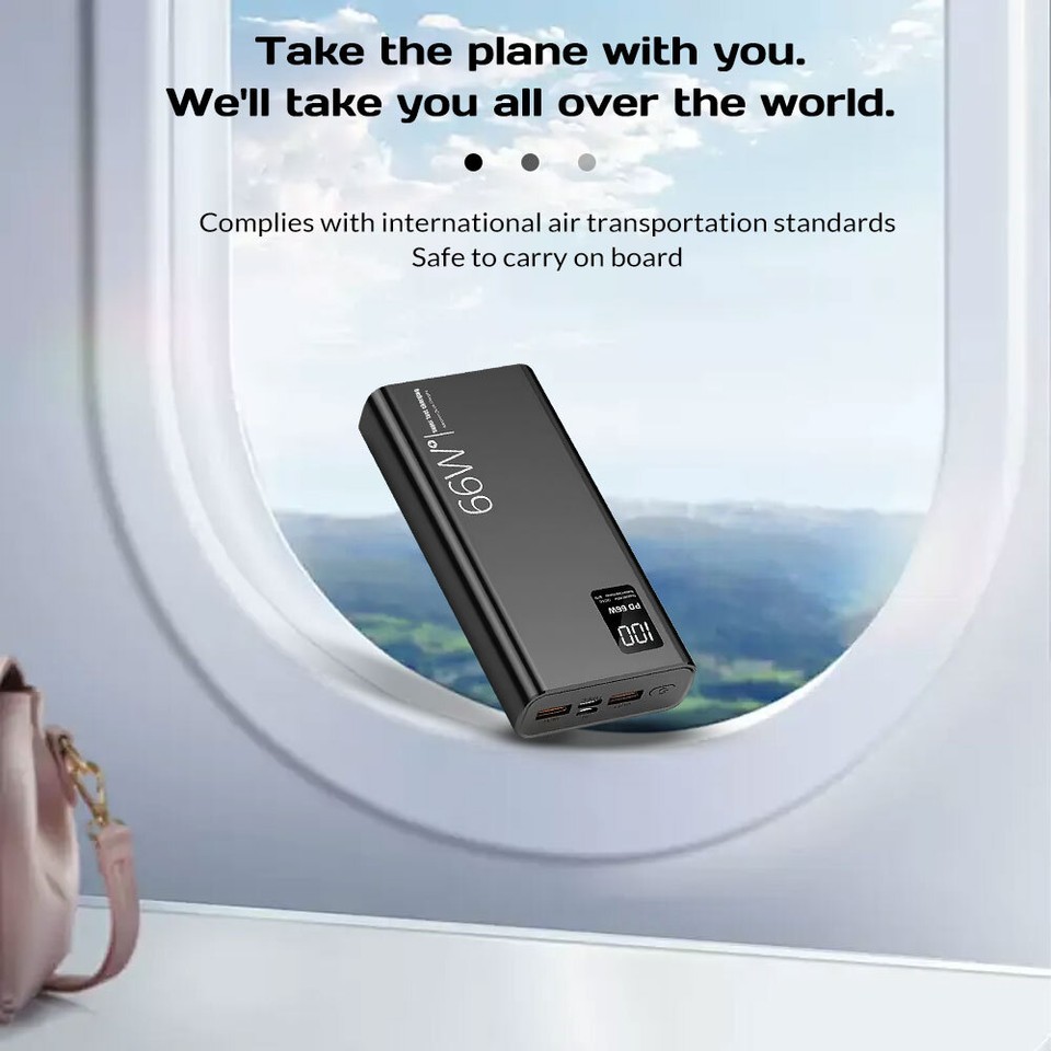 Power Bank 40000mAh 66W Charging Portable External Battery Backup For ...