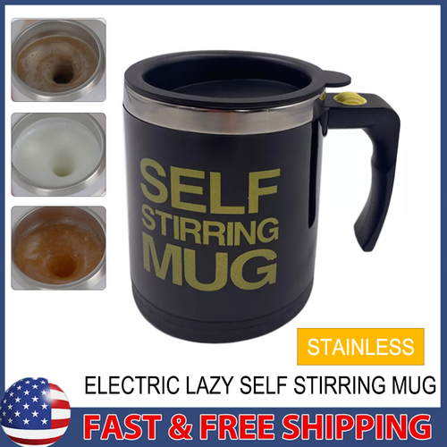 Self Stirring Mug Auto Mixing Coffee Cup Stainless Electric Lazy Tea ...