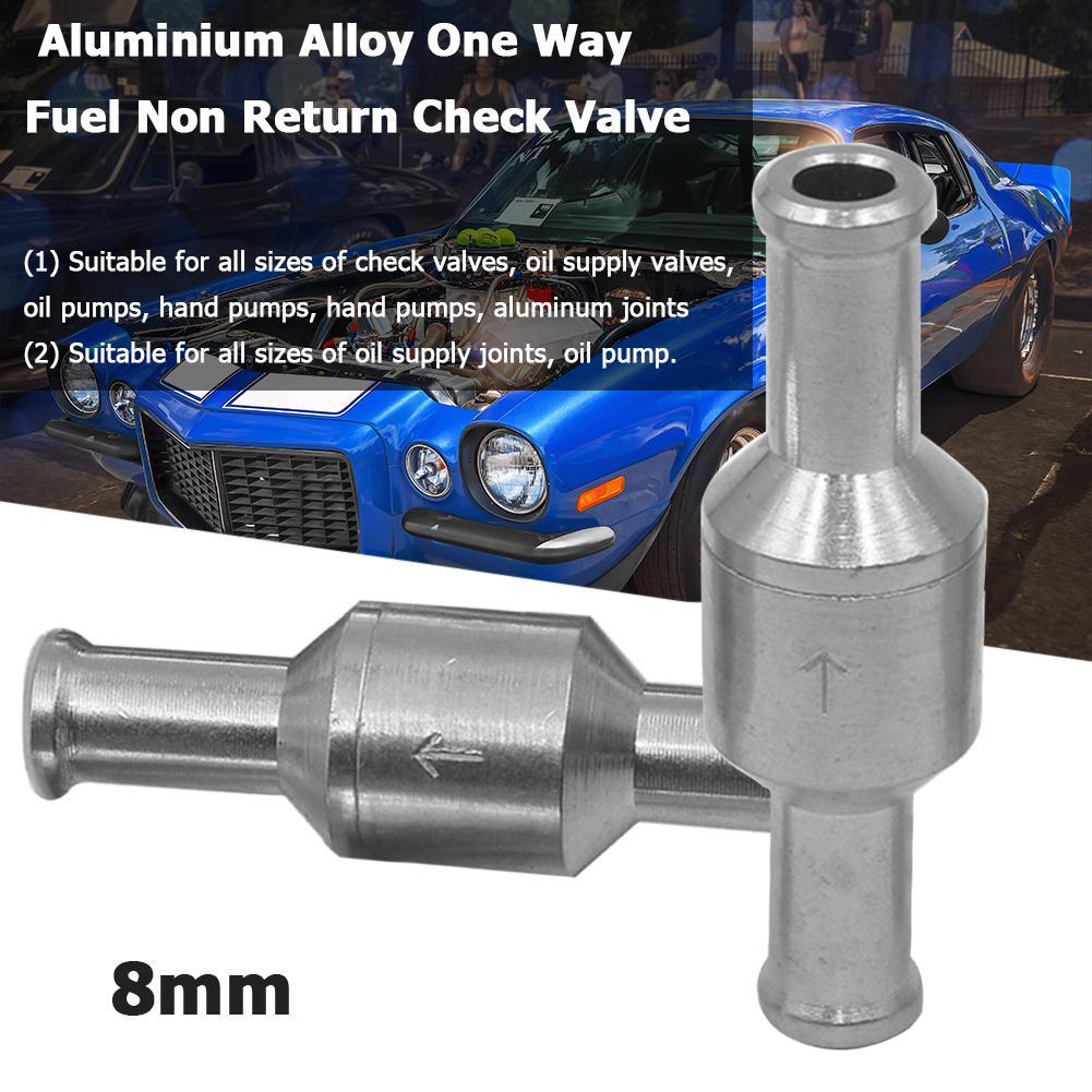 Aluminium Alloy One Way Fuel Non Return Check Valve Diesel for Car (8mm ...