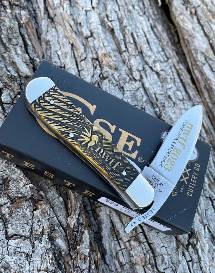 CASE XX *k SFO 2023 NWTF NATURAL DROP POINT RUSSLOCK KNIFE KNIVES | eBay