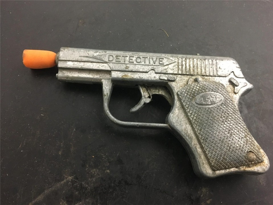 Vintage Leslie Henry L-H Detective Toy Diecast Toy Cap Gun 1950s ...