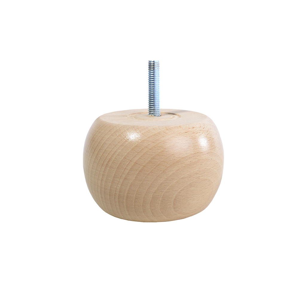 4x WOODEN TUFFET FEET Mahogany, Oak, Wenge, Black, Natural furniture ...