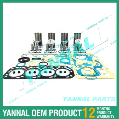 FOR MITSUBISHI ENGINE K4M REPAIR KIT PISTON PISTON RING CYLINDER LINER ...