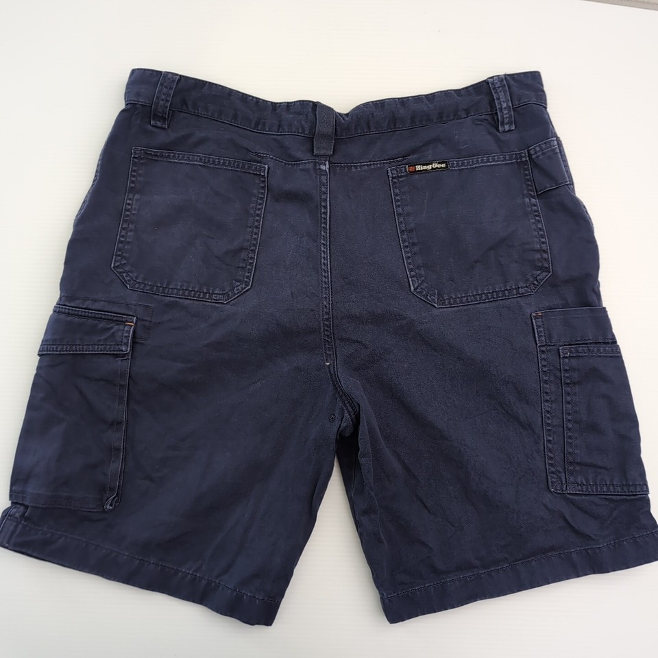 KingGee Dark Blue Workwear Tradie Cargo Shorts Size 97R cm / 38 | eBay
