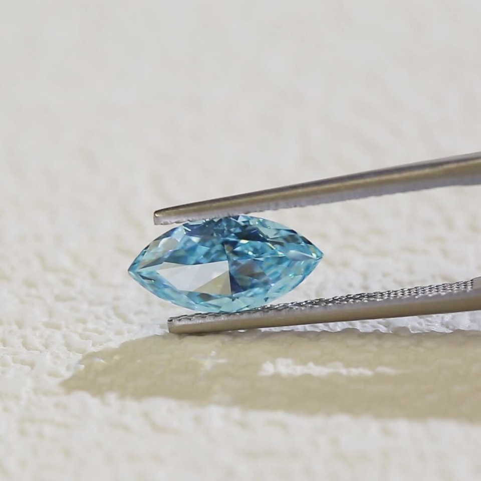 AAAAA Crushed Ice Cut CZ Marquise MultiBlue Cubic Zirconia Manual Loose ...