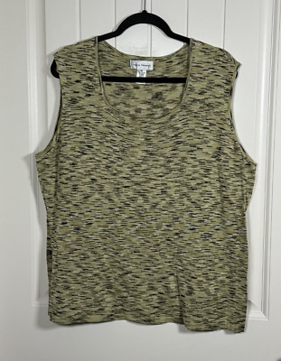 Rena Rowan Women Plus Multicolor Round Neck Sleeveless Top 2X | eBay