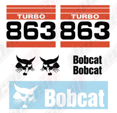 Bobcat 863 Turbo Skid Steer Set Vinyl Decal Sticker - Aftermarket | eBay