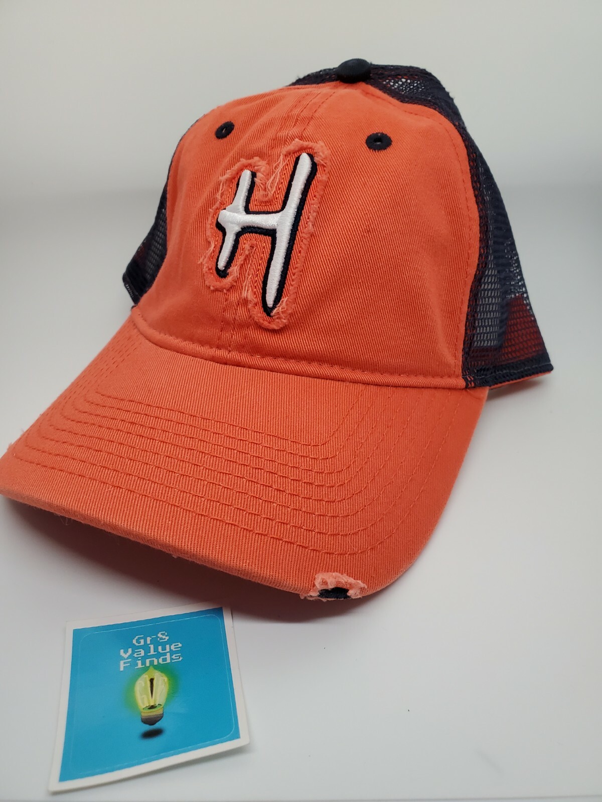Heybo Meshback Trucker Hat Orange/Navy NWT Southern | eBay