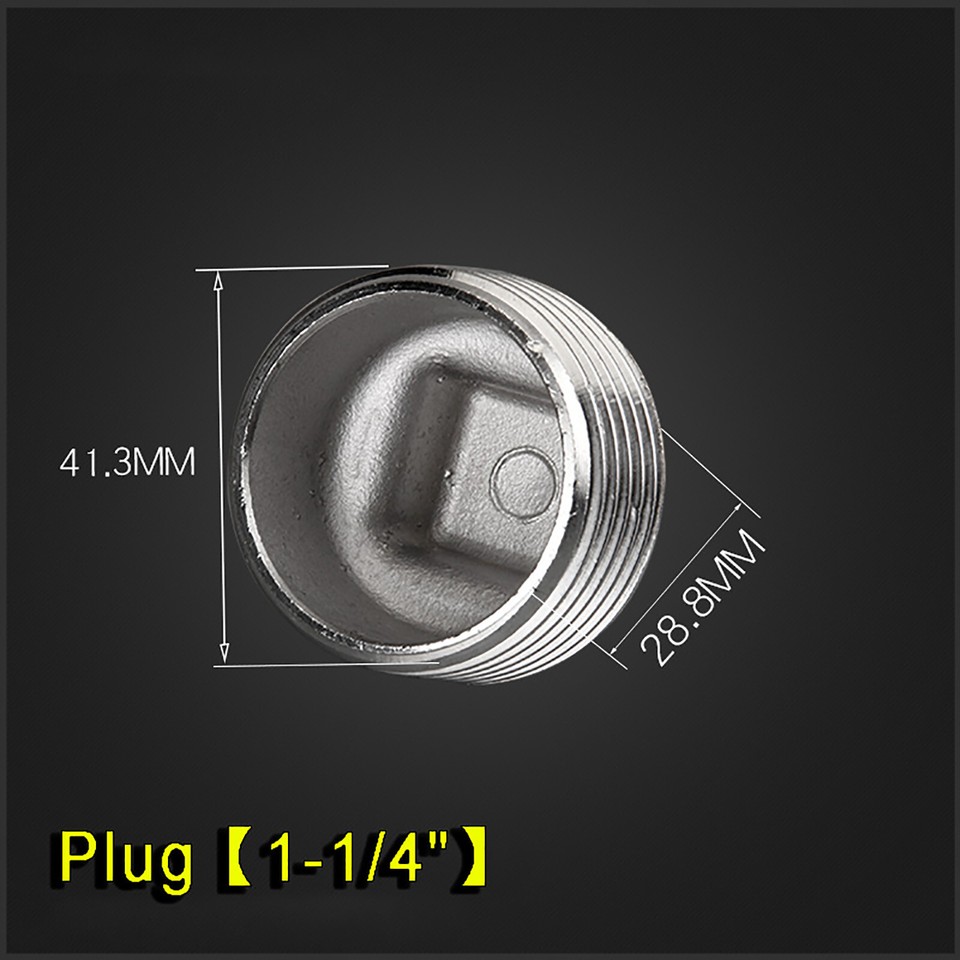 BSP Female End Cap / Male Plug Pipe Fittings Hose Tube Stop Stainless ...