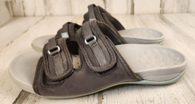 Vionic Sarah Dark & Light Grey Orthotic Supportive Slide Sandals Size 7 ...