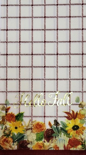 TWO Individual Paper Guest Decoupage Napkins - 2112 Hello Fall Floral ...