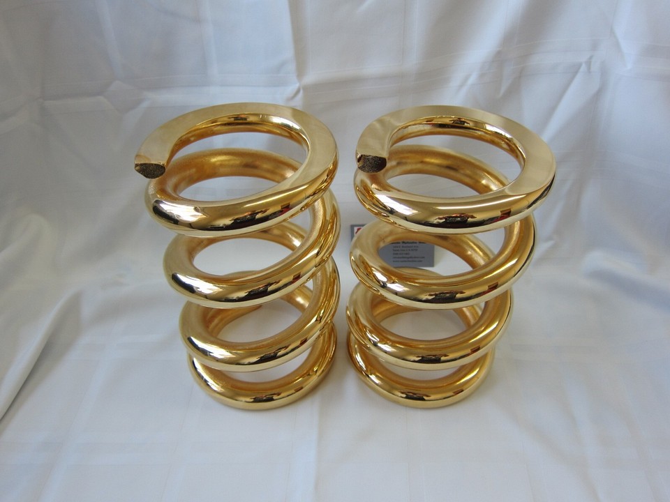 Lowrider Hydraulics 2 ton coils spring pre cut, flat edges, gold ...