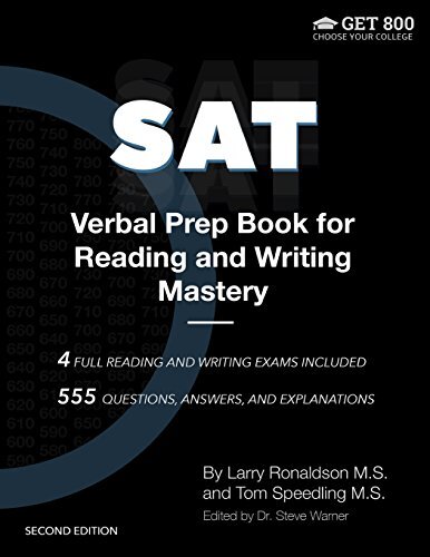 SAT VERBAL PREP BOOK FOR READING AND WRITING MASTERY: By Steve Warner ...
