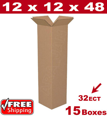 15 - 12x12x48 Cardboard Boxes Mailing Packing Shipping Box Corrugated ...