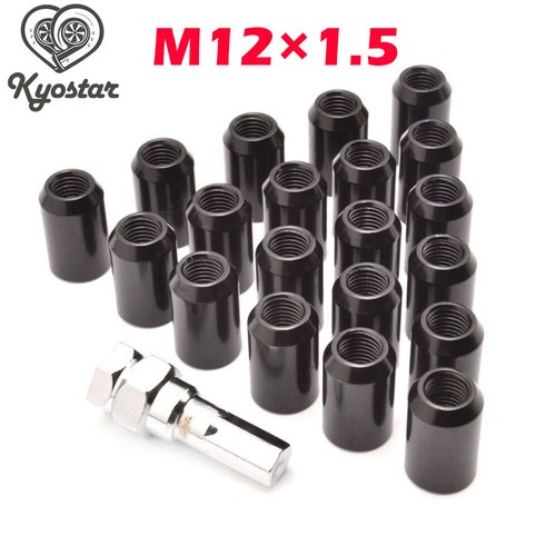 33mm M12x1.5 Steel Wheel Lug Nuts Wheel Rims Tuner With Lock 20PC For ...