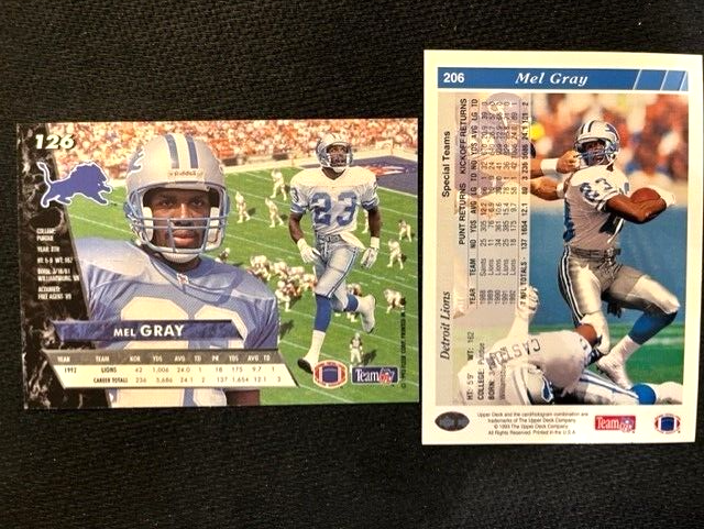 NFL - Mel Gray 1993 Fleer Ultra & 1993 Upper Deck Football - Lions | eBay