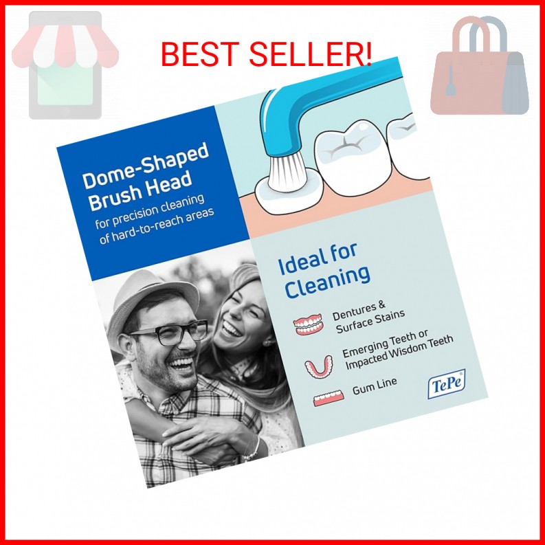 TEPE Compact Tuft Toothbrush, Tufted Brush End Orthodontic Toothbrush ...