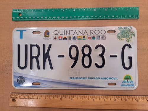 License Plate, Mexico, Quitana Roo, Graphix with Turtle, URK 983 G | eBay