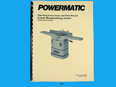 Powermatic Model 54A & 54HH" Jointer Operating Instruction & Parts ...