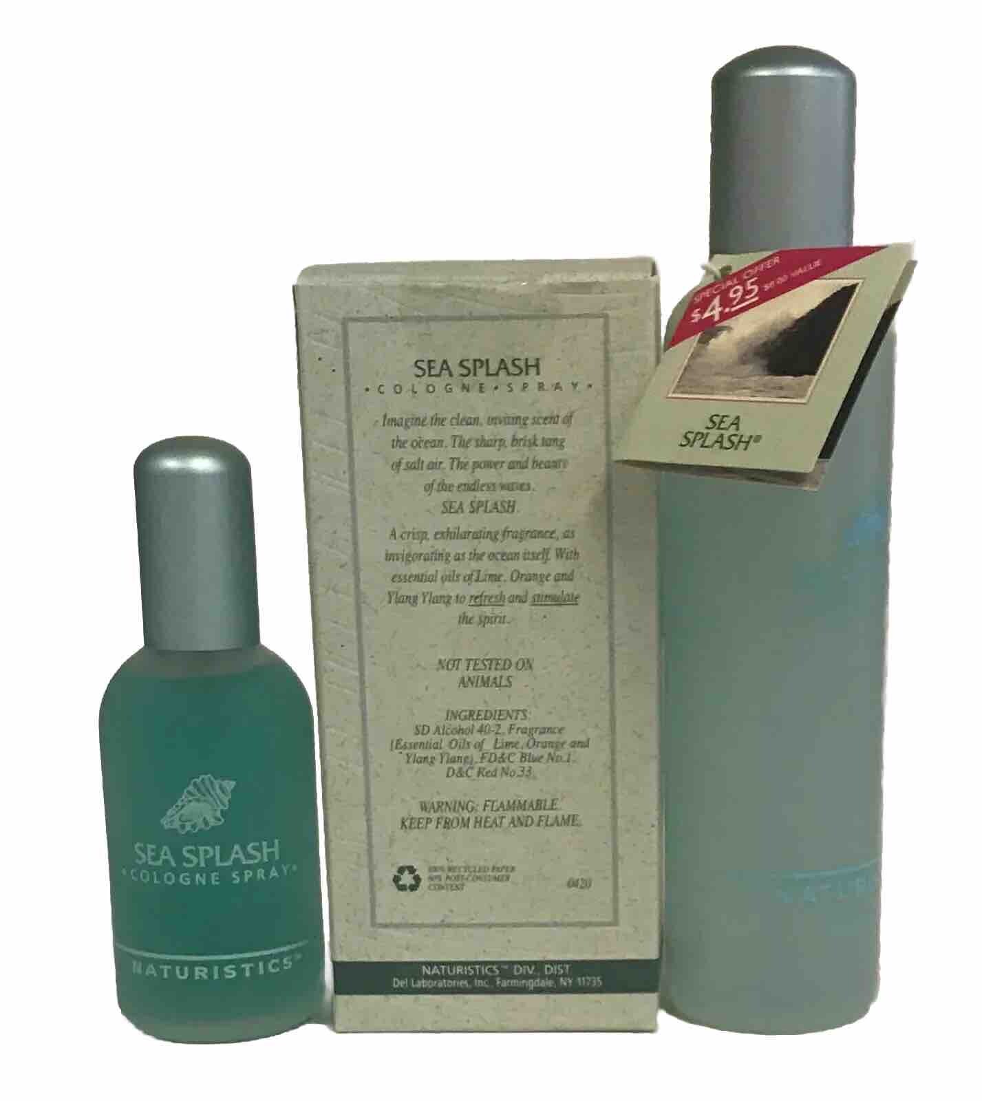 Naturistics Sea Splash Cologne Spray 1.8 fl oz / 53.2 ml + 6 oz splash ...