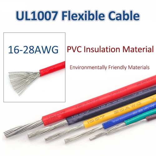 UL1007 Flexible Cable Electronic Wire 16AWG/18AWG~28 AWG PVC Cable 300V Stranded | eBay Australia