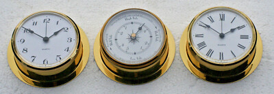 Brass Ships Clock & or Tide Indicator Marine Style 4 inch with choice ...