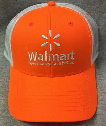 Walmart Associate Orange Safety Mesh Embroidered Cap Cotton Adjustable ...