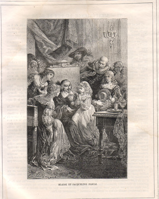 Blaise e Jacqueline Pascal 1883 xilografia | eBay