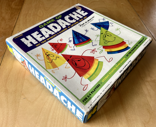 VINTAGE 1968 Game of Headache Board Game Gabriel Pop-O-Matic ...