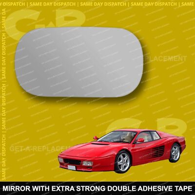 For Ferrari Testarossa 512 wing mirror glass 91-94 Right Driver side ...