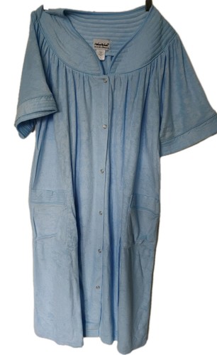 Anthony Richards Pearl Snap Front Terry Duster Robe Nightgown 1X ...