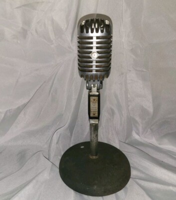 🎙🎙Shure 555 Unidyne Dynamic Microphone On Stand🎙🎙 | eBay