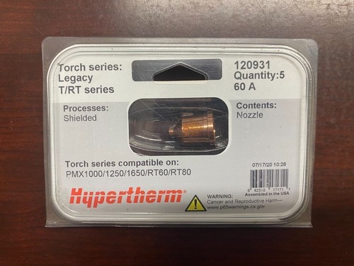 Hypertherm Genuine Nozzles 120931 PowerMax 1000\1250\1650 Rt60 Rt80 for sale online | eBay