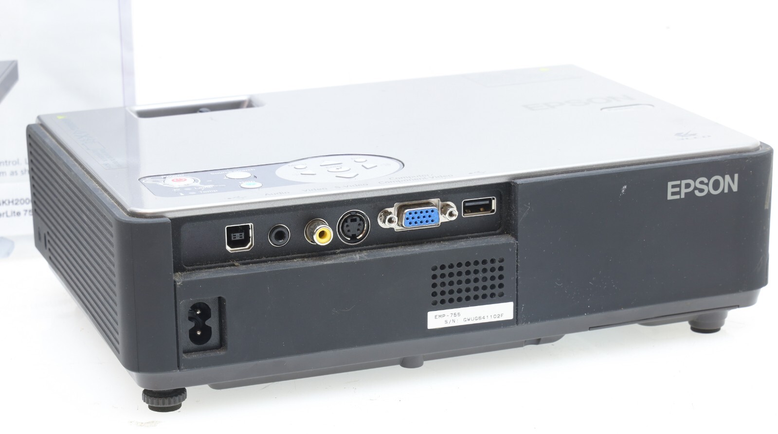 EPSON PowerLite 755C EMP-755 3LCD Portable Projector, Wifi Card, Remote ...