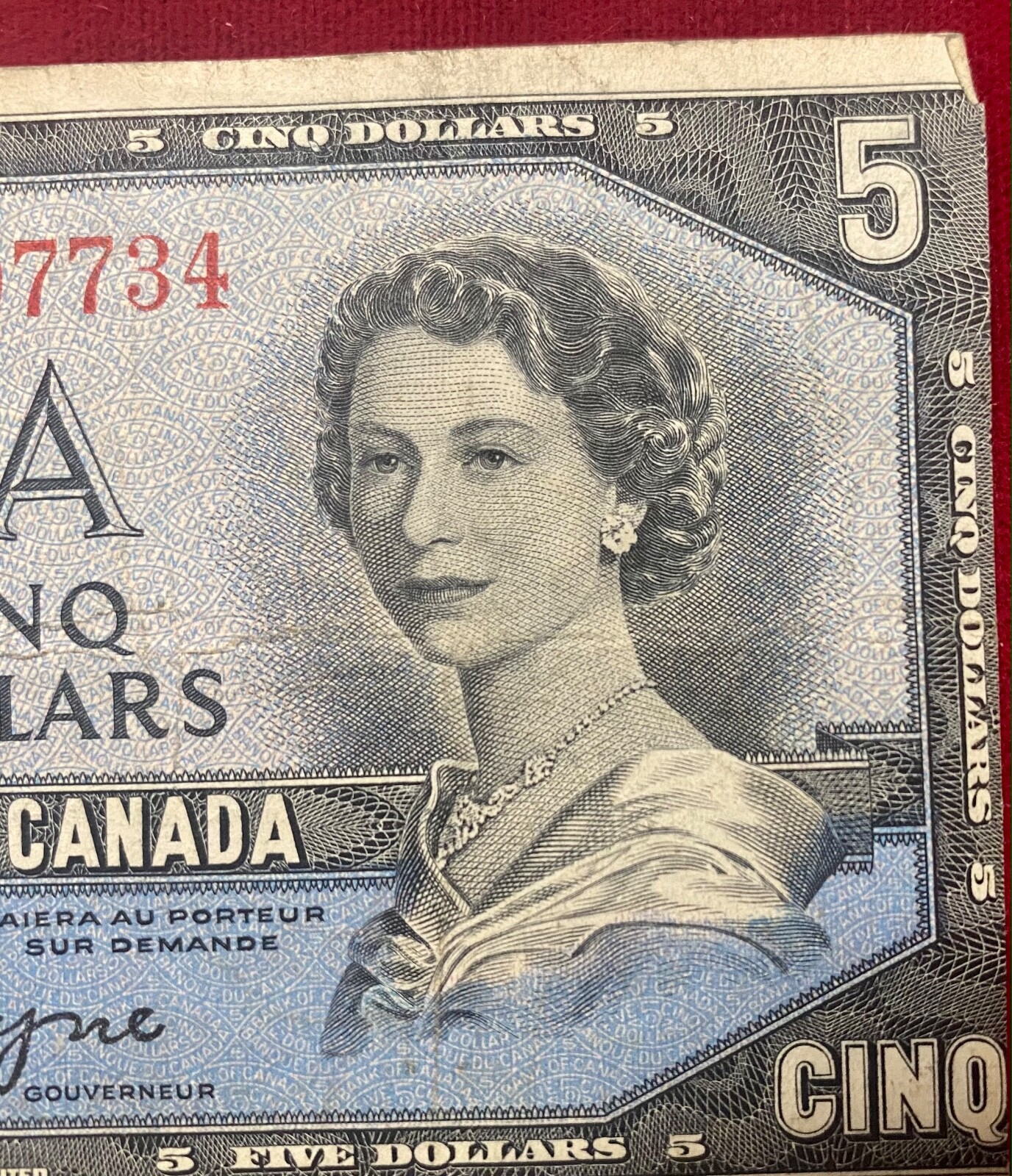 Devils Head $5 Canada Banknote ~ 1954 - EC 9907734 Awesome Note 🎄 | eBay