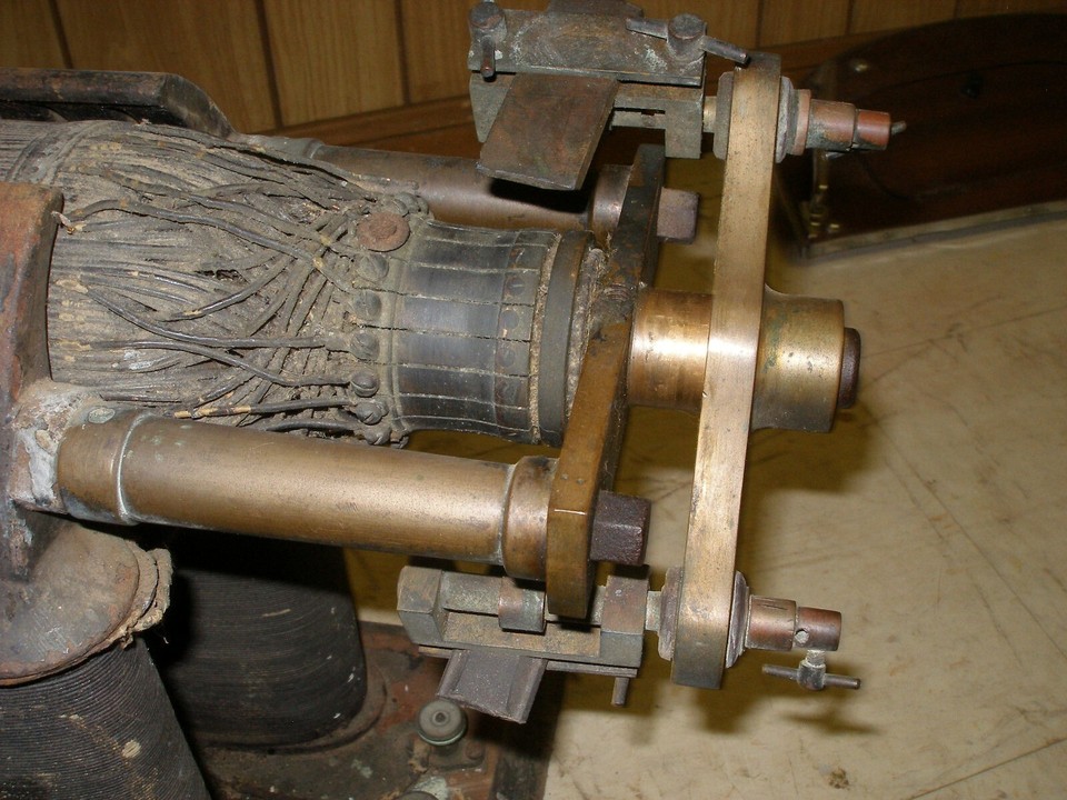 Bipolar electric motor circa 1880s antique belt driven dynamo, early ...