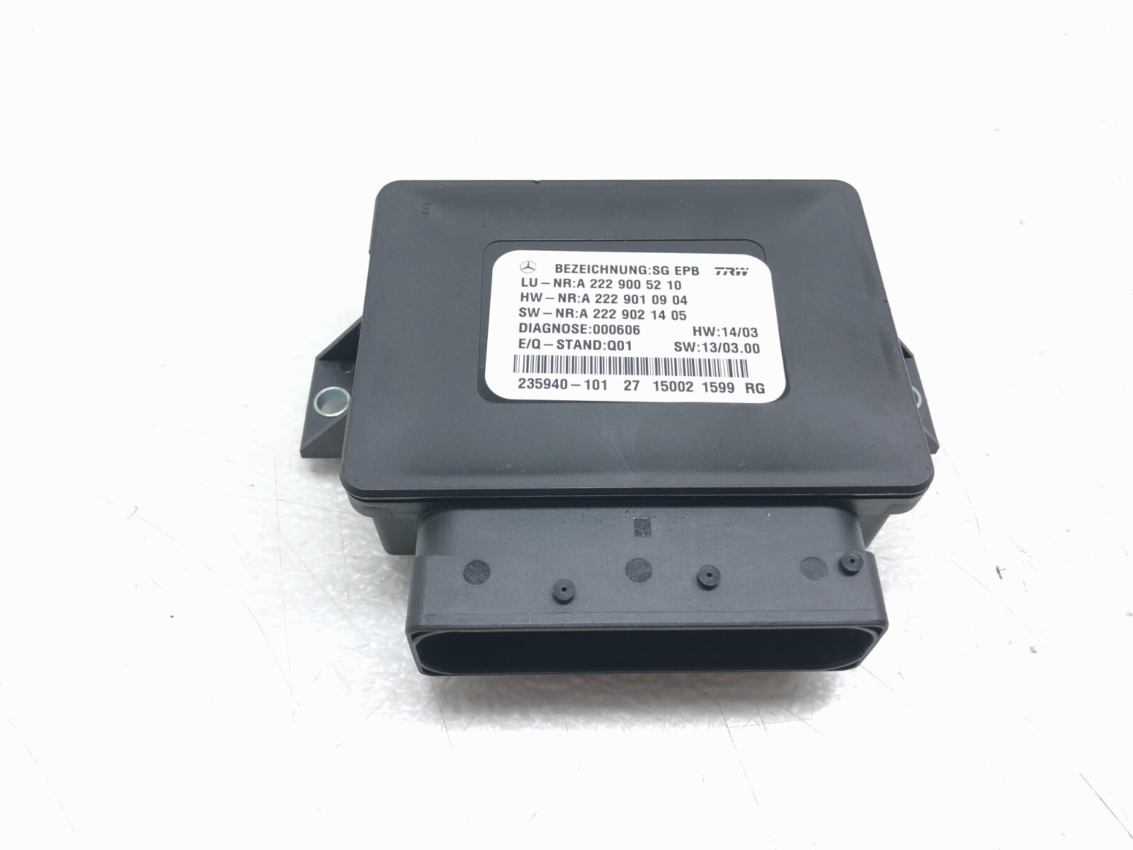 2017 MERCEDES BENZ Glc300 Parking Brake Control Unit A2229002713 OEM A1 ...