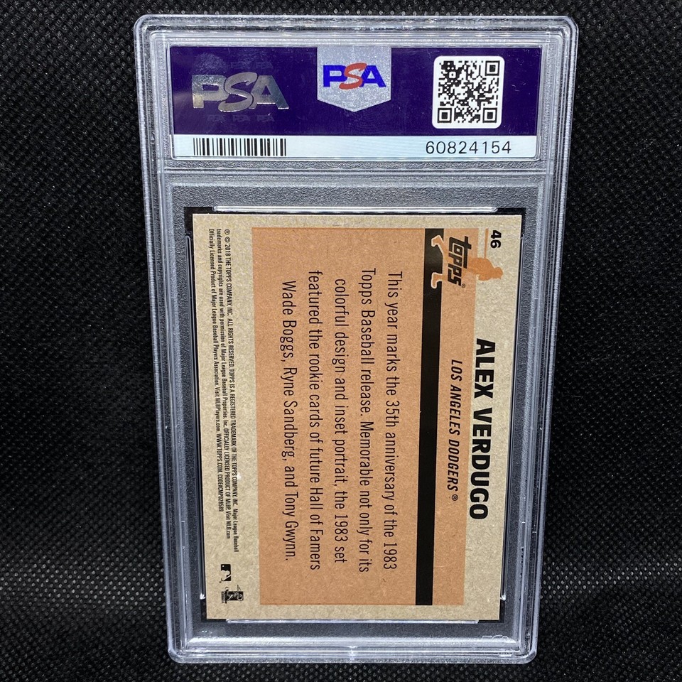 PSA 10! 🚨2018 Topps Chrome Silver Alex Verdugo RC Dodgers Rookie Boston ...