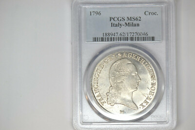 Italian States: Milan. Franz II 1796-M Crocione- PCGS MS-62. Lovely ...