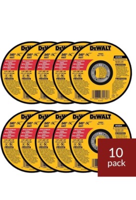 DEWALT DW8062 4-1/2-Inch by 0.045-Inch Metal & Stainless Cutting Wheel ...