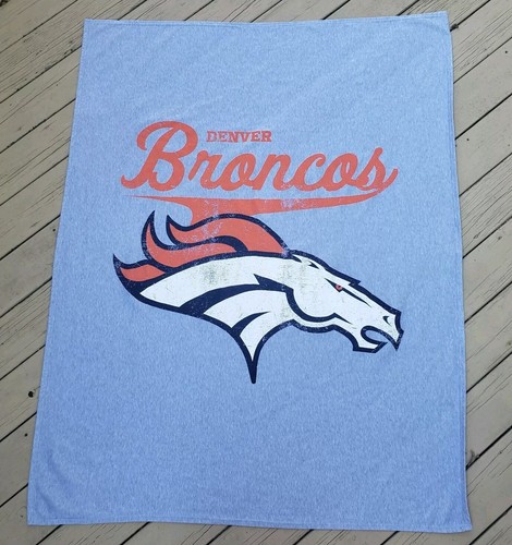 Denver Broncos NFL Lightweight Throw Blanket Cotton Blend Knit 48"x60 ...